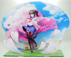 Yandere Chan Acrylic Figure Full Background Set Double Sided ...